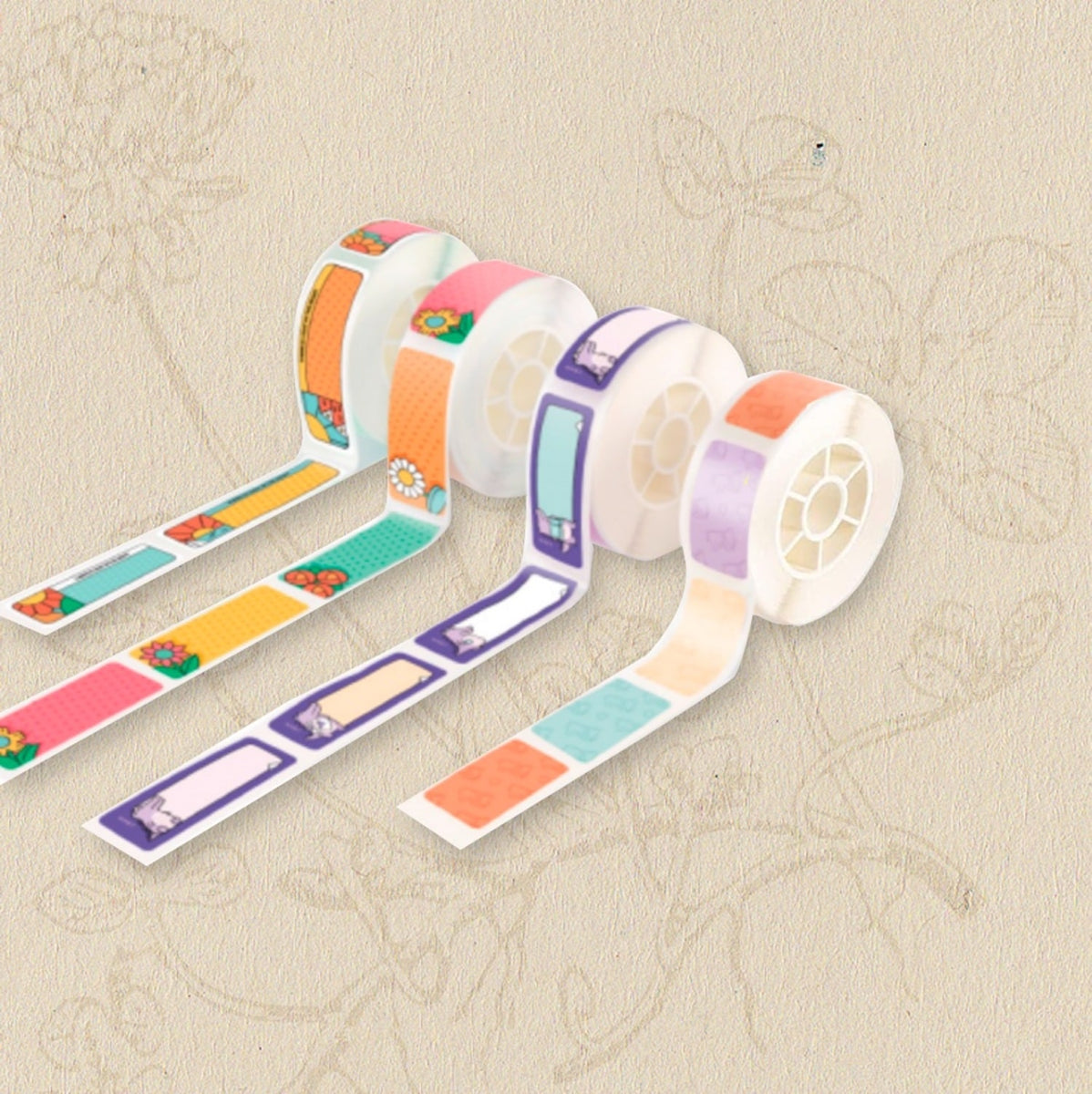 4 Rolls of Fantasy Labels for Label Printer