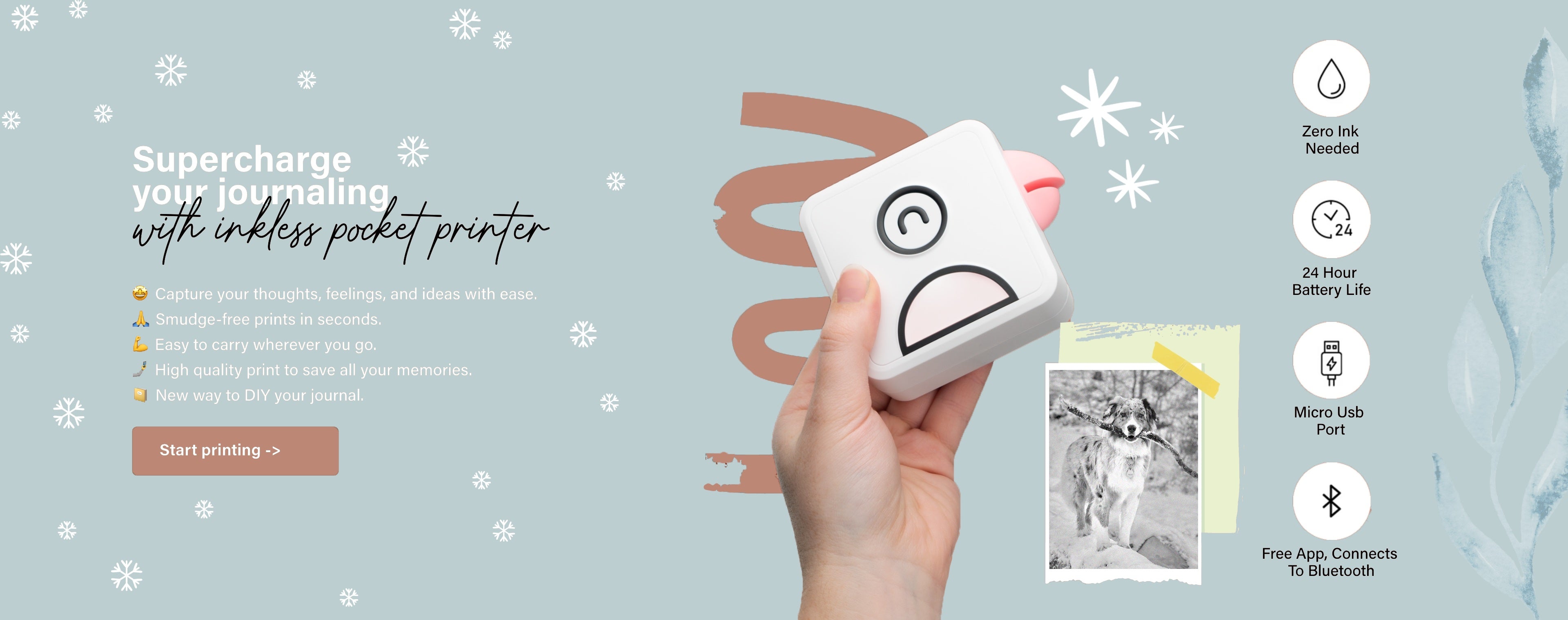 Poooliprint® Inkless Pocket Printer