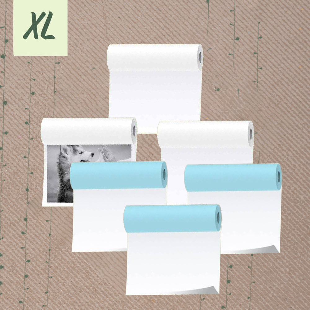 PoooliPaper® XL Sticky white paper 3 rolls (110mm) + XL Special Photo